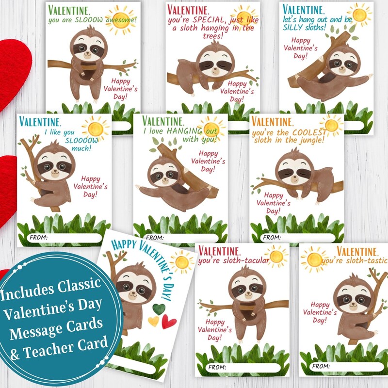 Sloth Valentine - Etsy