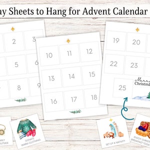 45 Printable Advent Activity Cards, Family Kids Advent Activity, Advent ...