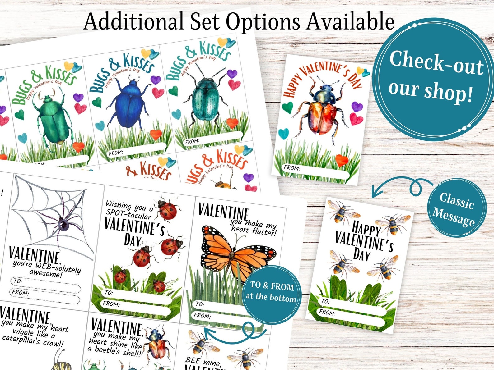 Bugs Valentine's Day Cards, Preschool Valentines, Classroom Valentines ...