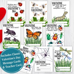 Bugs Valentine's Day Cards, Preschool Valentines, Easy Kids Valentine ...