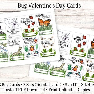 Bugs Valentine's Day Cards, Preschool Valentines, Easy Kids Valentine ...