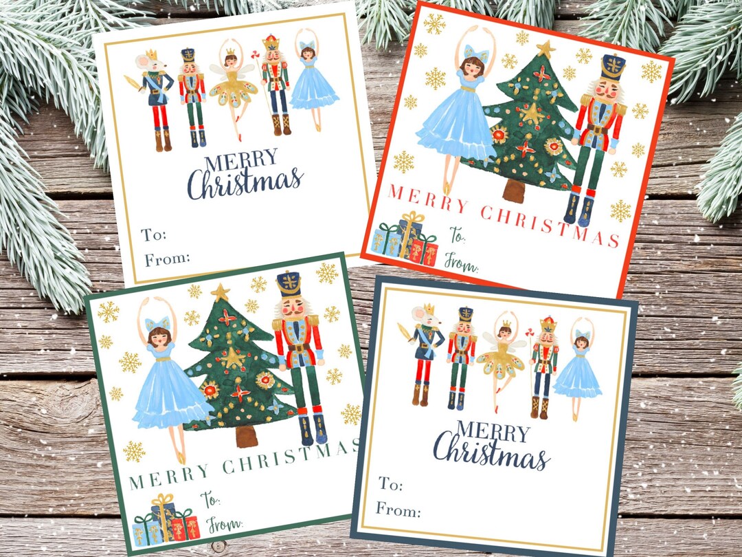 Printable Nutcracker Christmas Gift Tags, Nutcracker Gift Tags ...