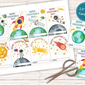 Space Valentine’s Day Cards, Classroom Valentines, Preschool Valentines ...