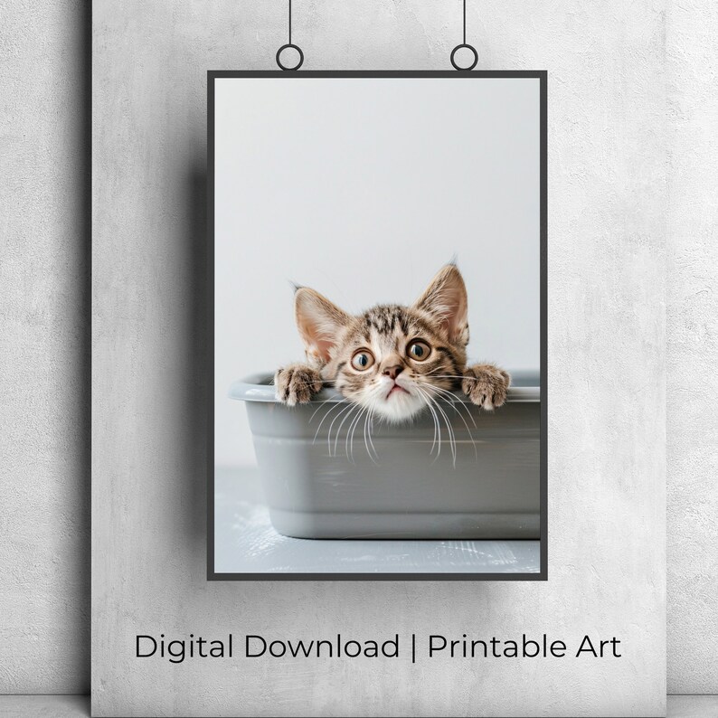 Grumpy Cat in A Tiny Tub Printable Wall Art Grumpy Cat Poster Grumpy ...
