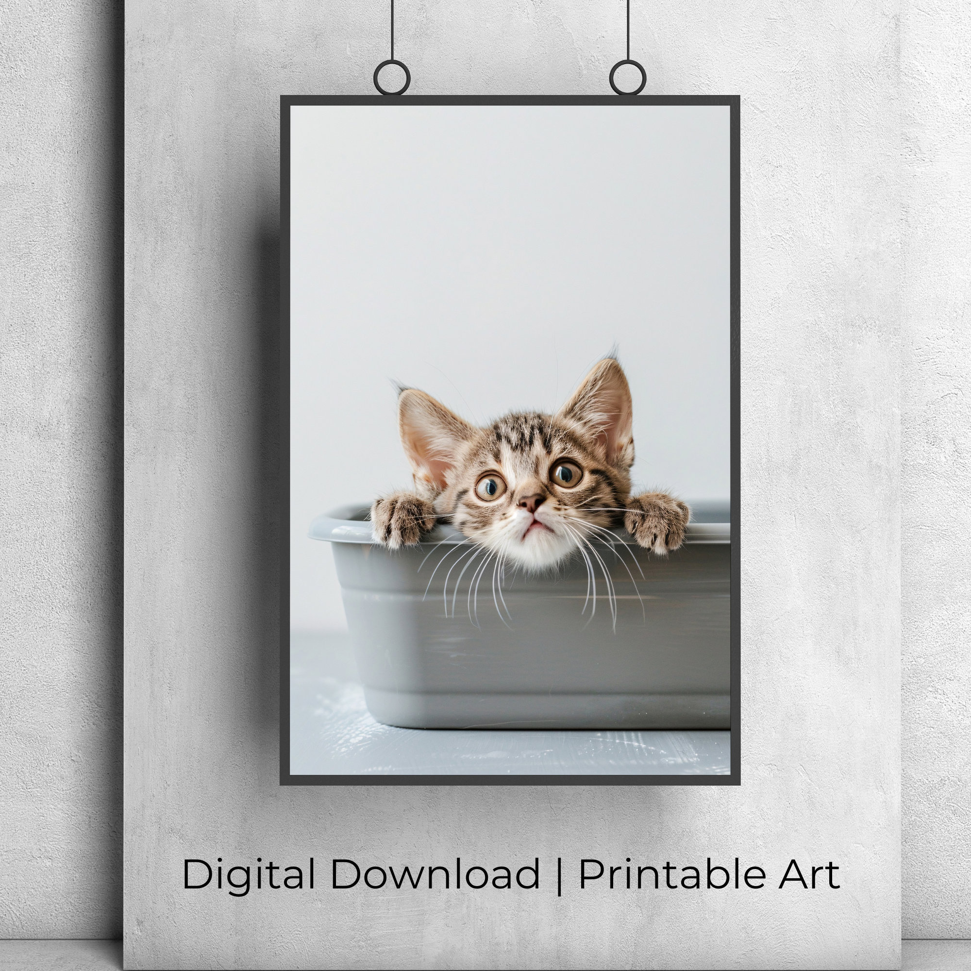 Grumpy Cat in A Tiny Tub Printable Wall Art Grumpy Cat Poster Grumpy ...