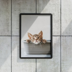 Grumpy Cat in A Tiny Tub Printable Wall Art Grumpy Cat Poster Grumpy ...