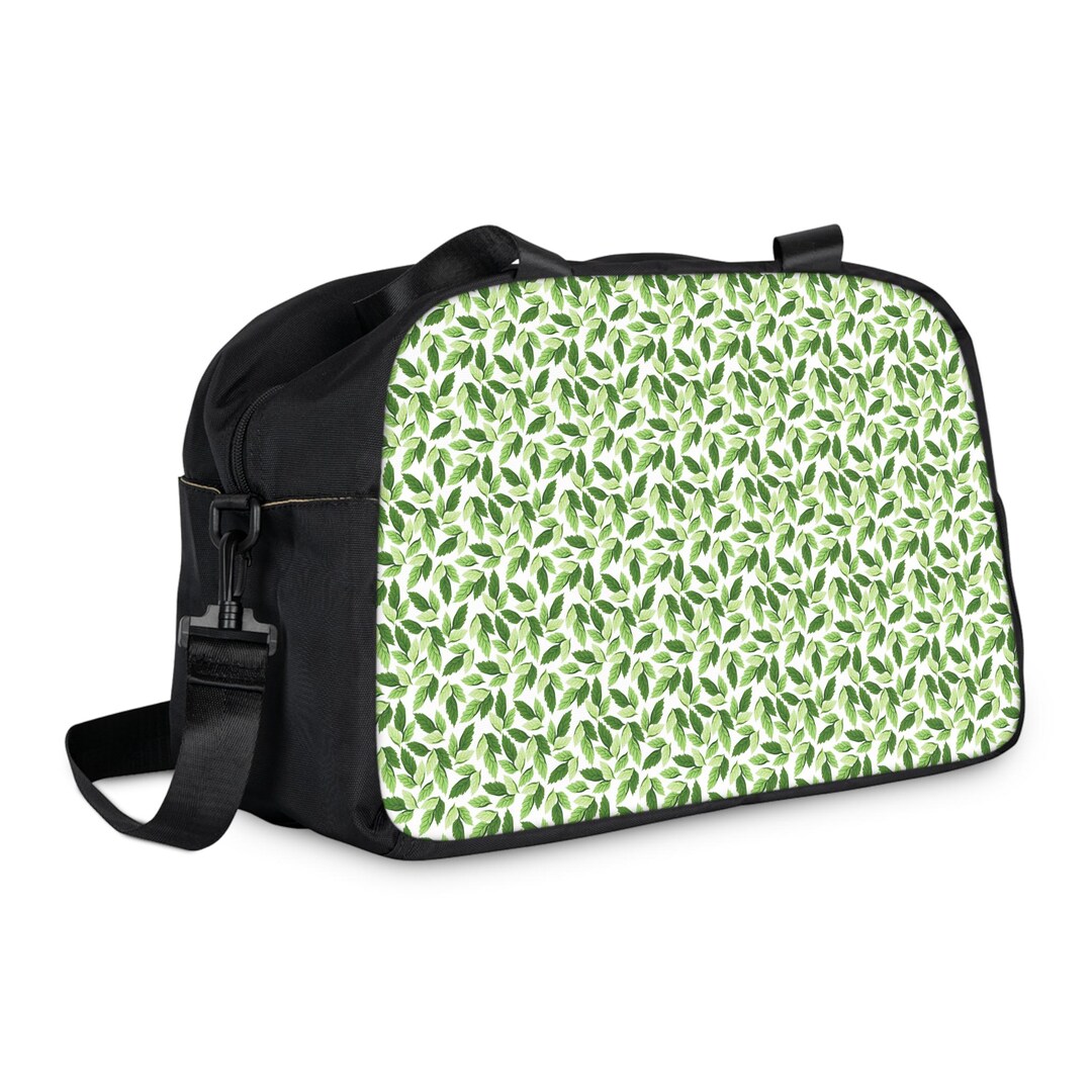 Leafy Green Fitness Handbag - Stylish Gym Bag, Sports Tote, Eco ...