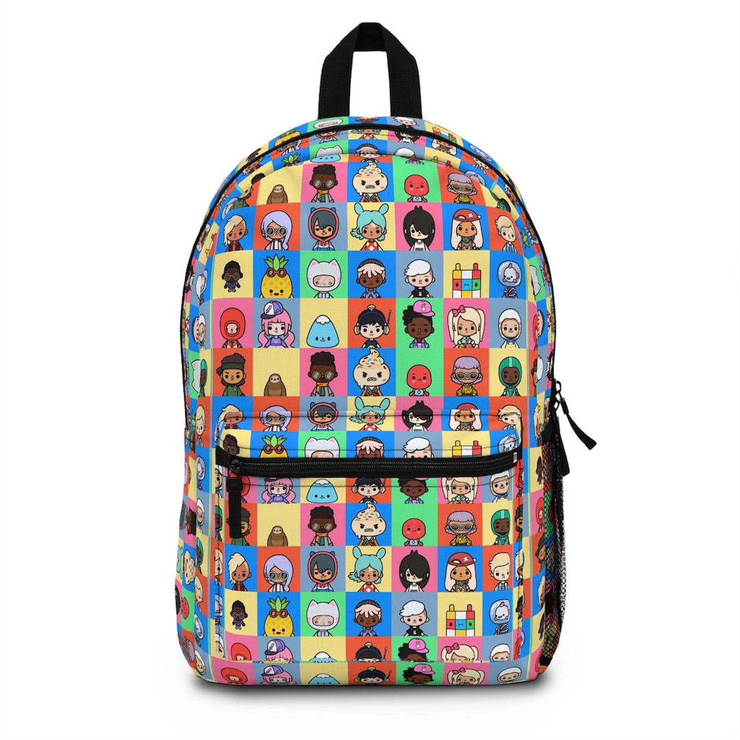 Toca Boca Kids Backpack, Colorful School Travel Bag - Etsy