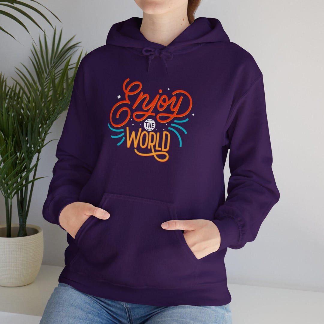 Enjoy the World Hoodie, Nature Lover Sweatshirt, Adventure Clothing ...