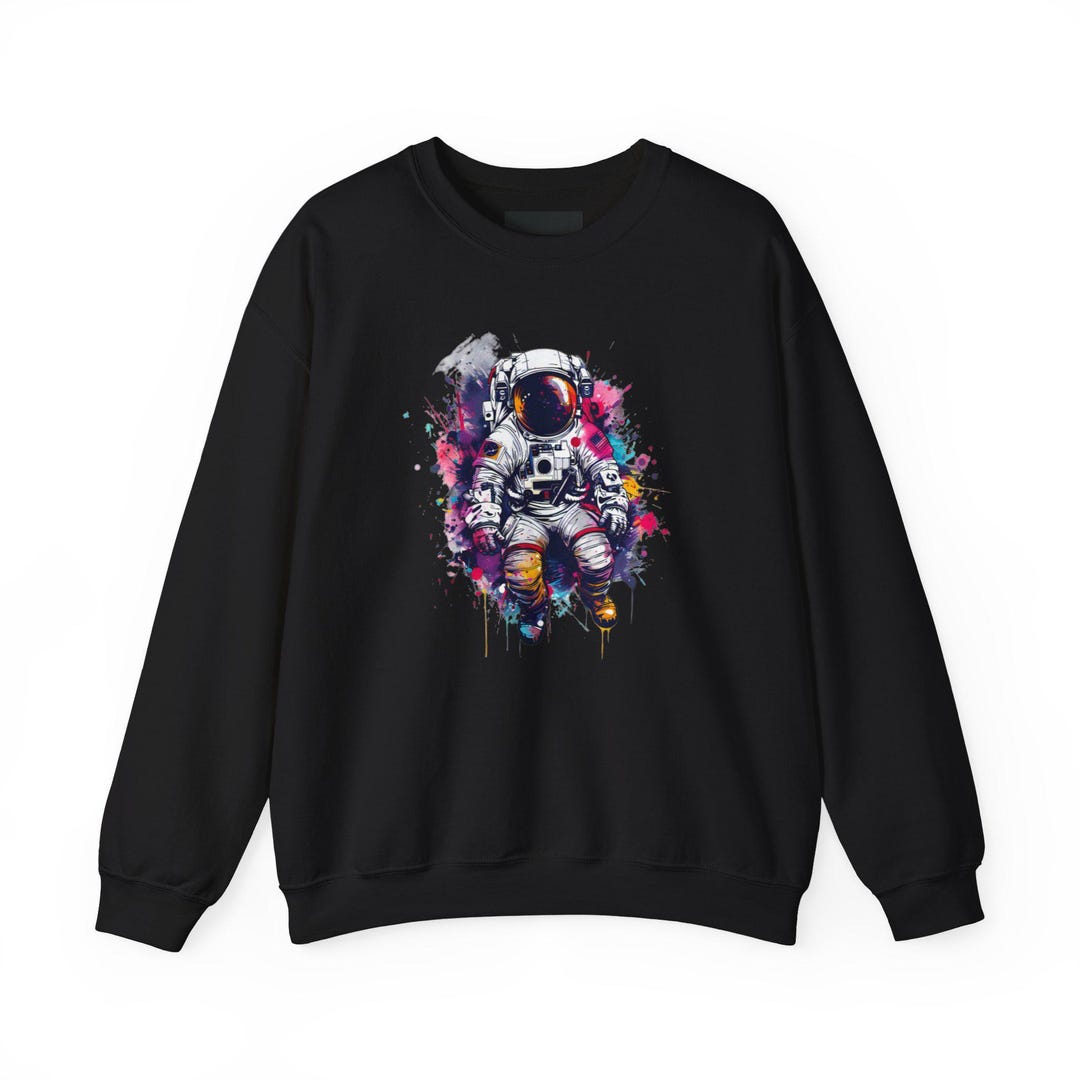 Astronaut Sweatshirt, Space Theme Jumper, Galaxy Crewneck, Unisex ...