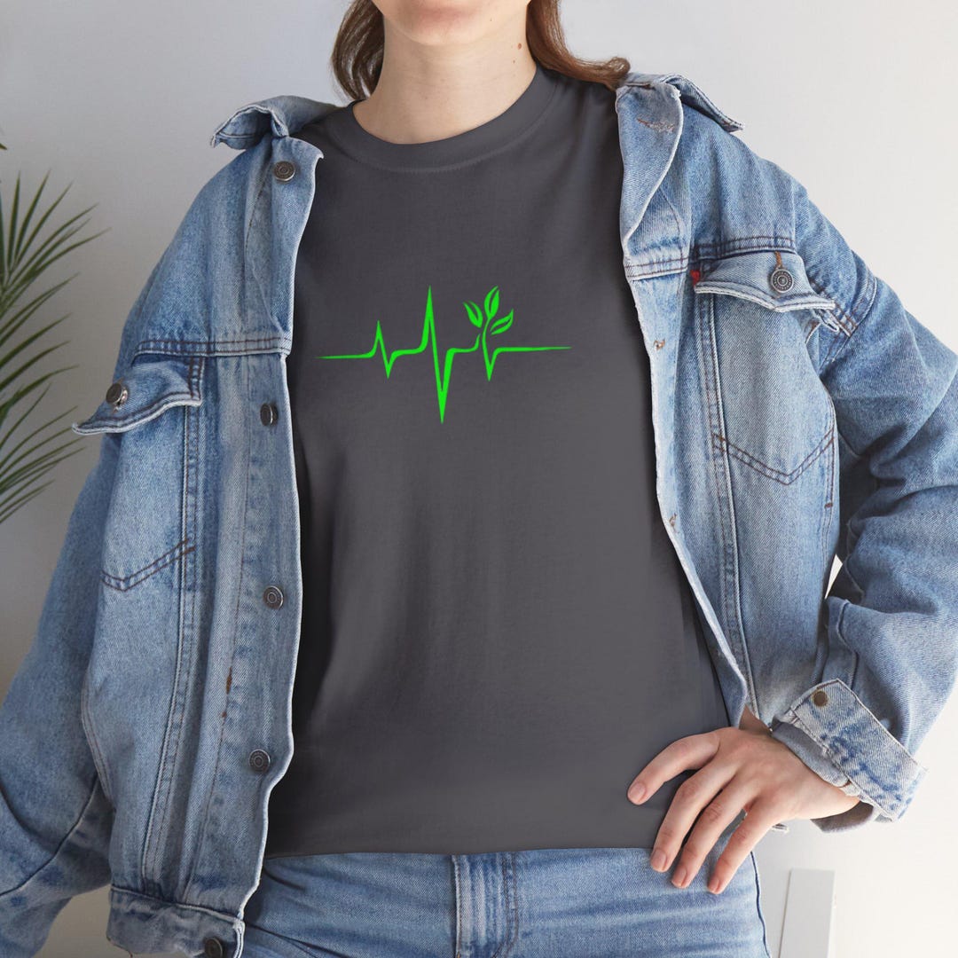 Heartbeat Pulse Green Graphic Tee, Cardio Fitness Shirt - Etsy