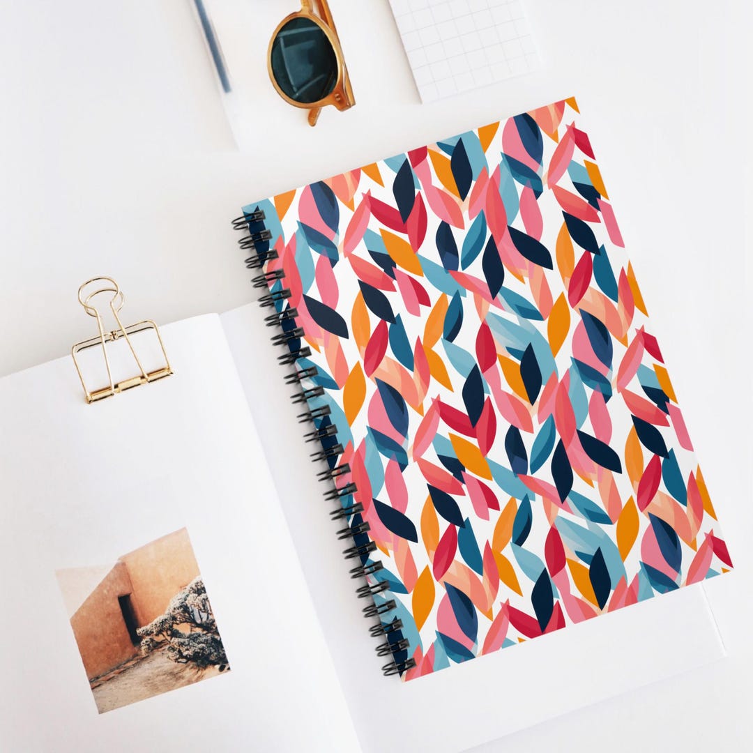 Colorful Leaf Spiral Notebook - Perfect for Journaling, School, Gifts ...