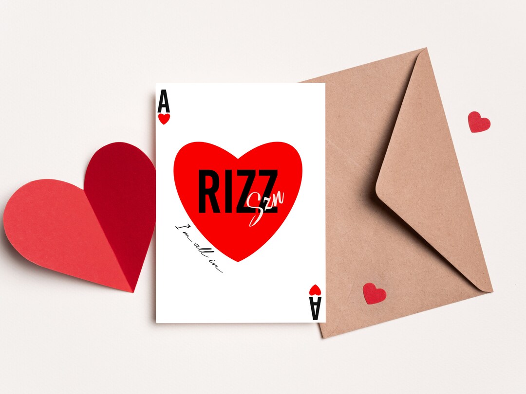 Rizz Valentines Greeting Card - Etsy