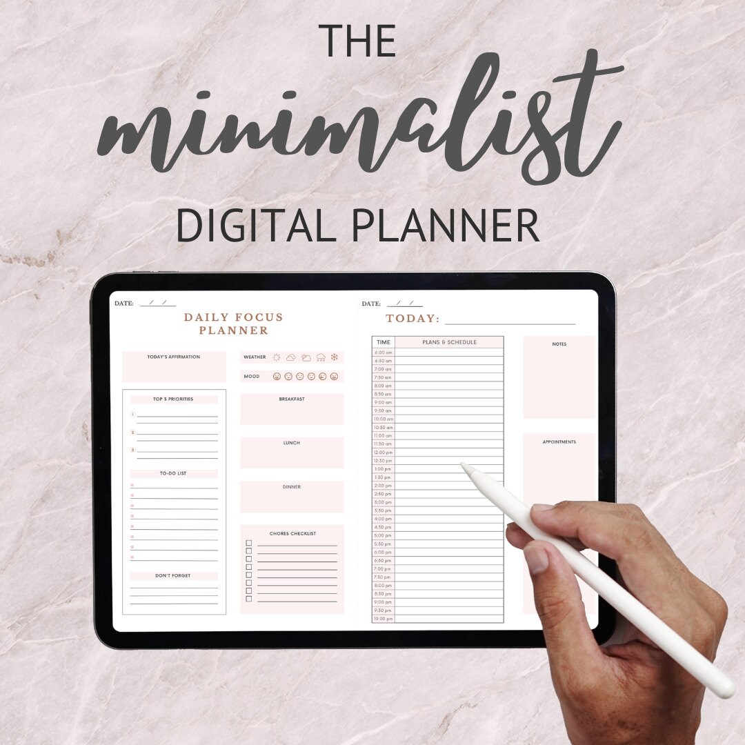 DIGITAL PRINTABLE PLANNER Simple, Minimalistic, Planner Template Many ...