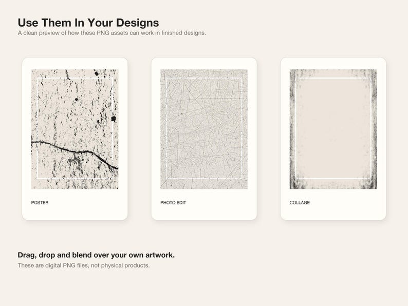 Grunge Wall Texture PNG Overlays: Plaster Backgrounds for Posters ...