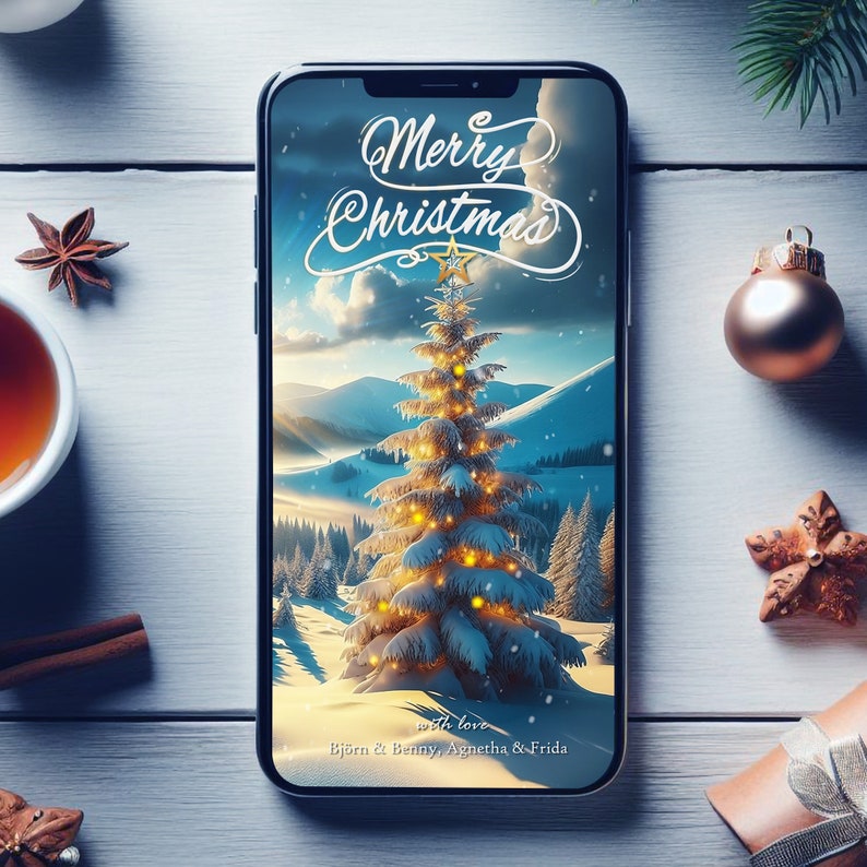 Personalised Animated Digital Christmas Card, Snowy Winter Christmas ...