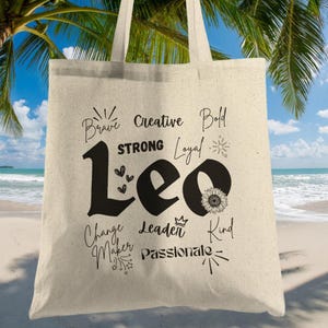 Leo Tote Bag, Recycled Leo Zodiac Bag, Astrology Bag, Gift for Leo, Leo ...