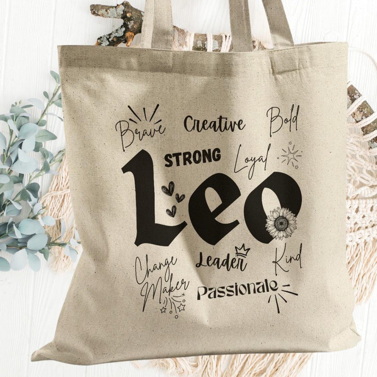 Leo Tote Bag, Recycled Leo Zodiac Bag, Astrology Bag, Gift for Leo, Leo ...