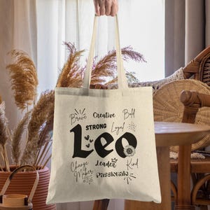Leo Tote Bag, Recycled Leo Zodiac Bag, Astrology Bag, Gift for Leo, Leo ...