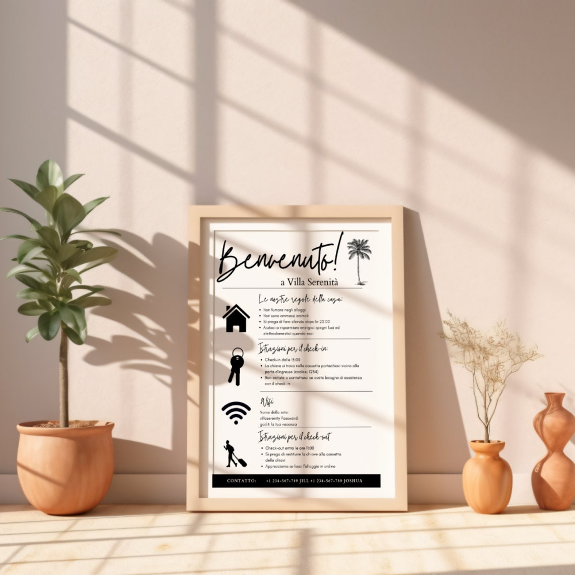 Italian and English Welcome Sign for Airbnb & VRBO Hosts, Vacation ...