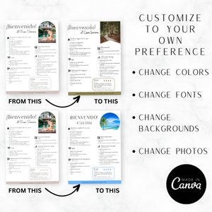 Spanish Welcome Sign for Airbnb & VRBO Hosts, Vacation Rental Printable ...