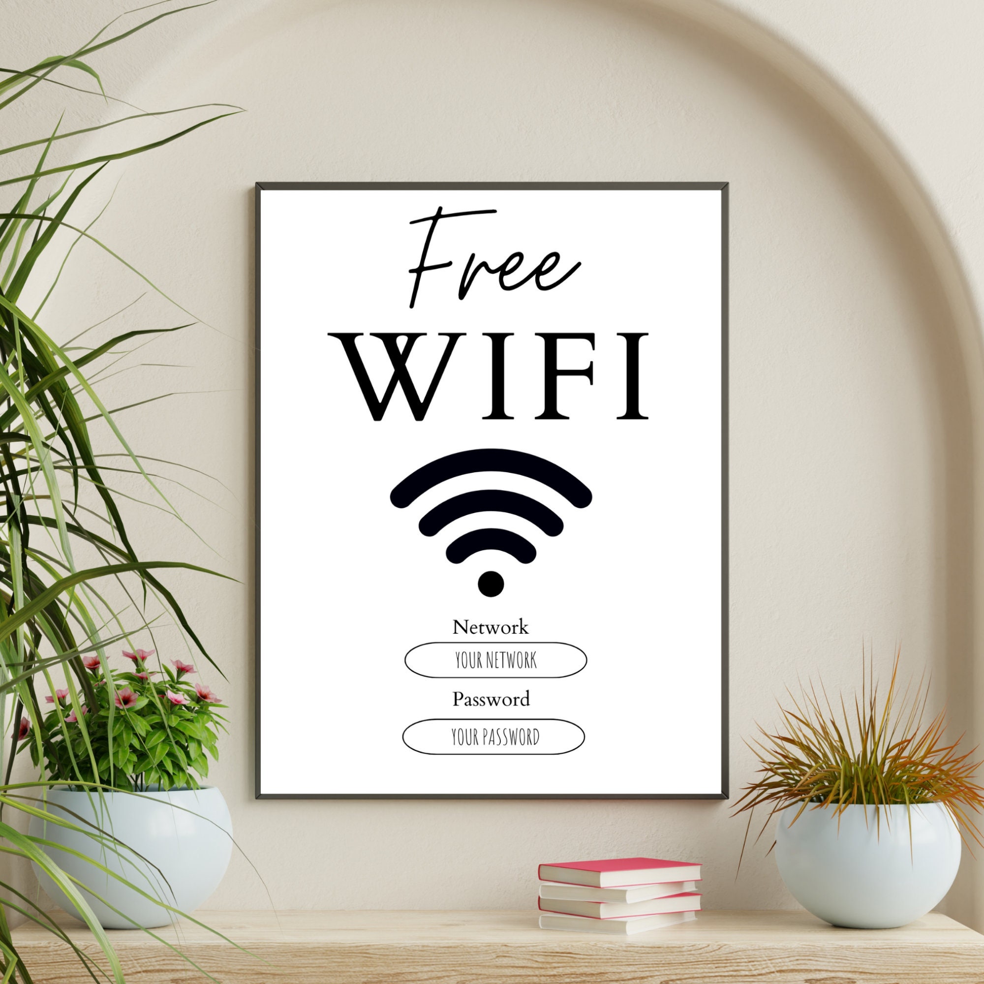 Airbnb Wifi Sign, Wifi Password Sign, Airbnb Welcome Sign Template ...