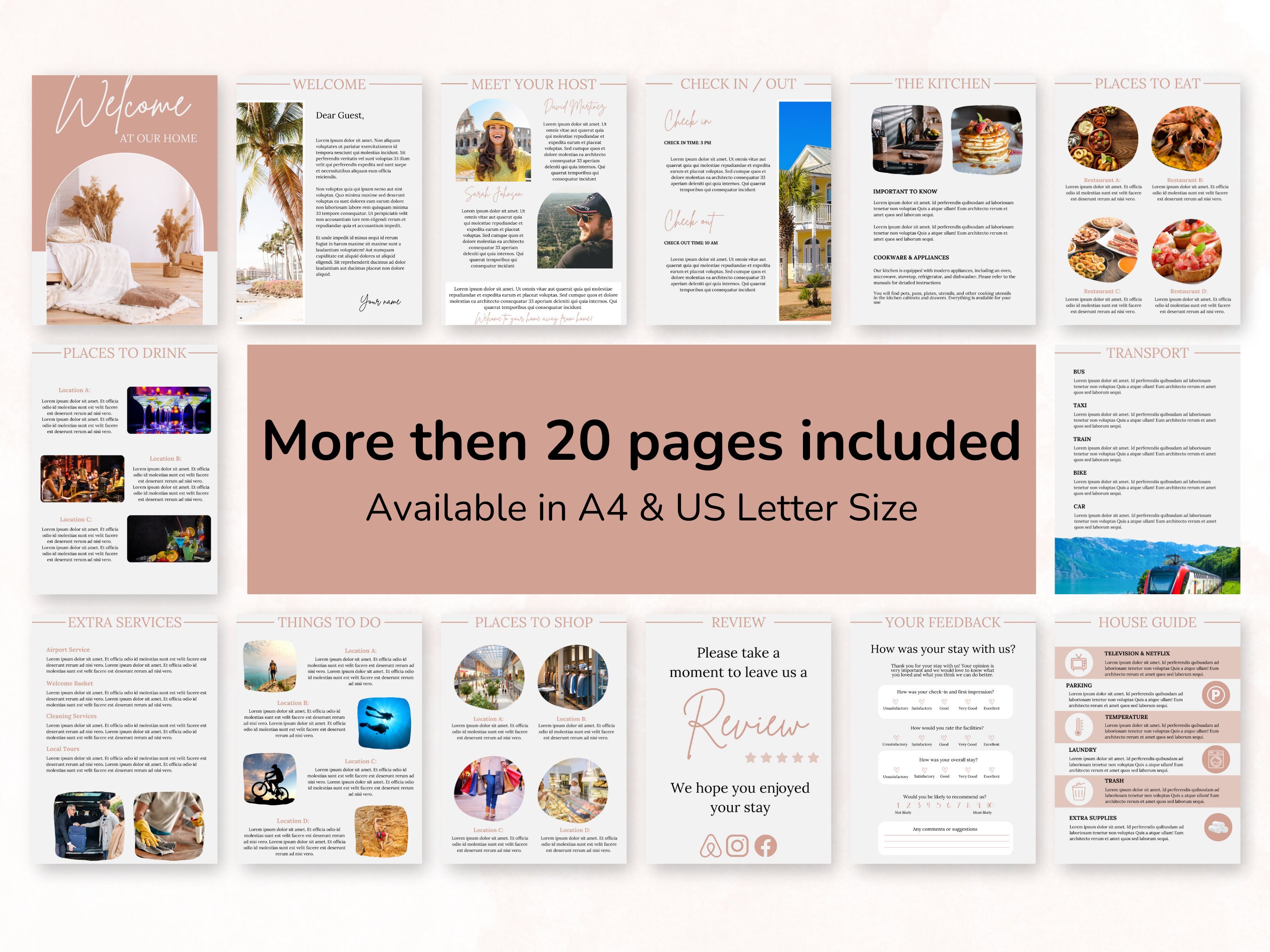 Editable Airbnb Welcome Book Template Airbnb Signs VRBO - Etsy