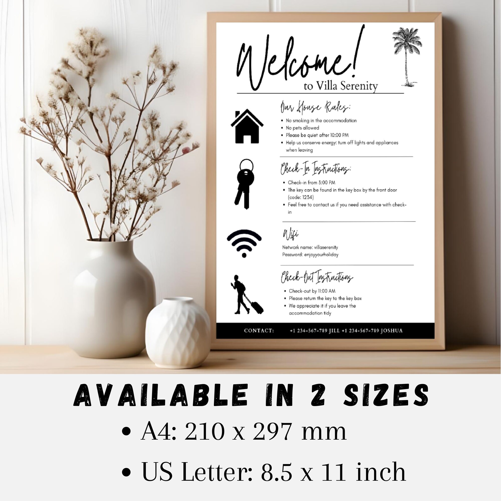 Italian and English Welcome Sign for Airbnb & VRBO Hosts, Vacation ...