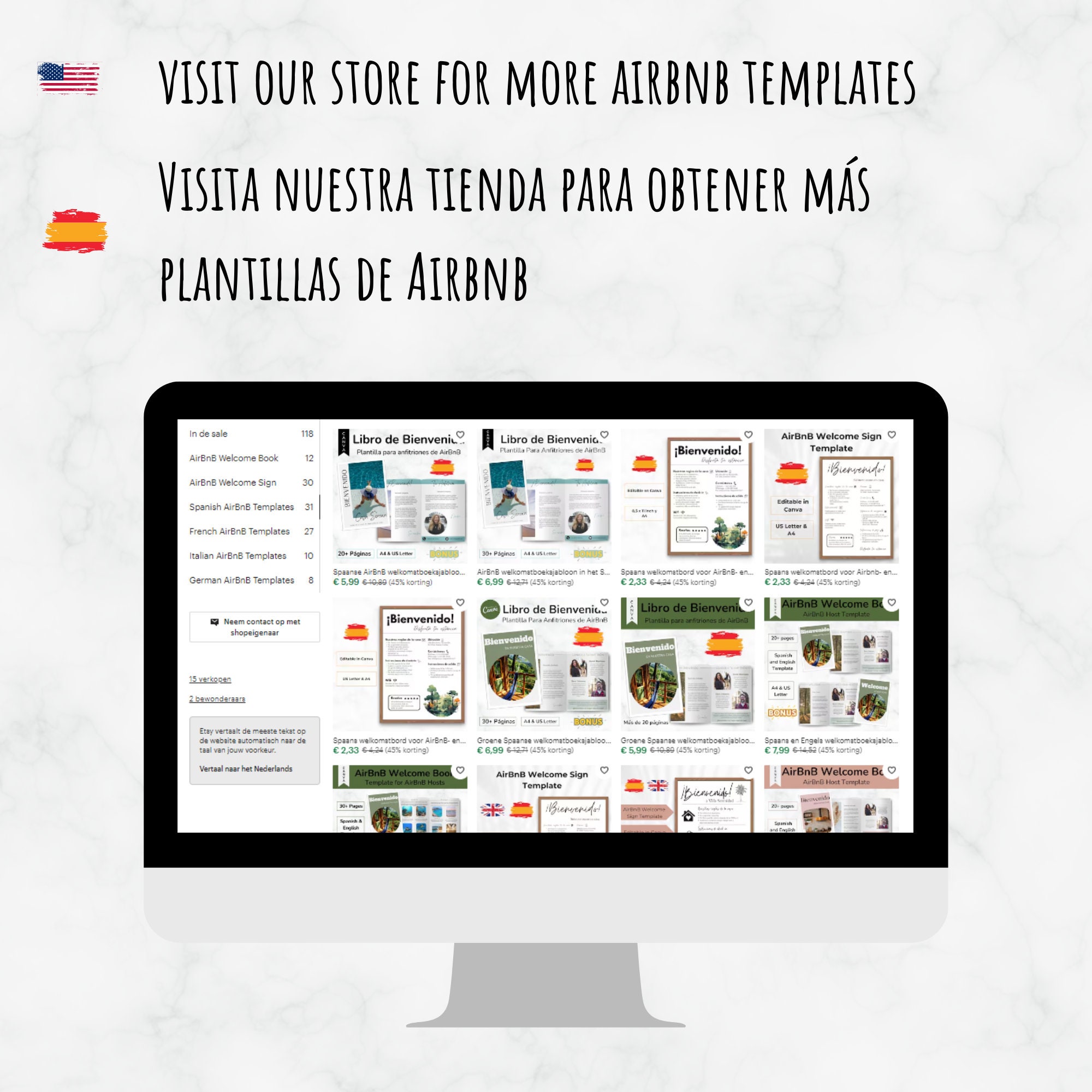 Editable Spanish Welcome Sign for Airbnb & VRBO Hosts: Vacation Rental ...