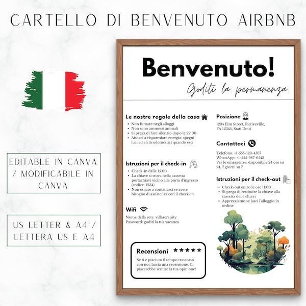 Italian Welcome Sign - Etsy