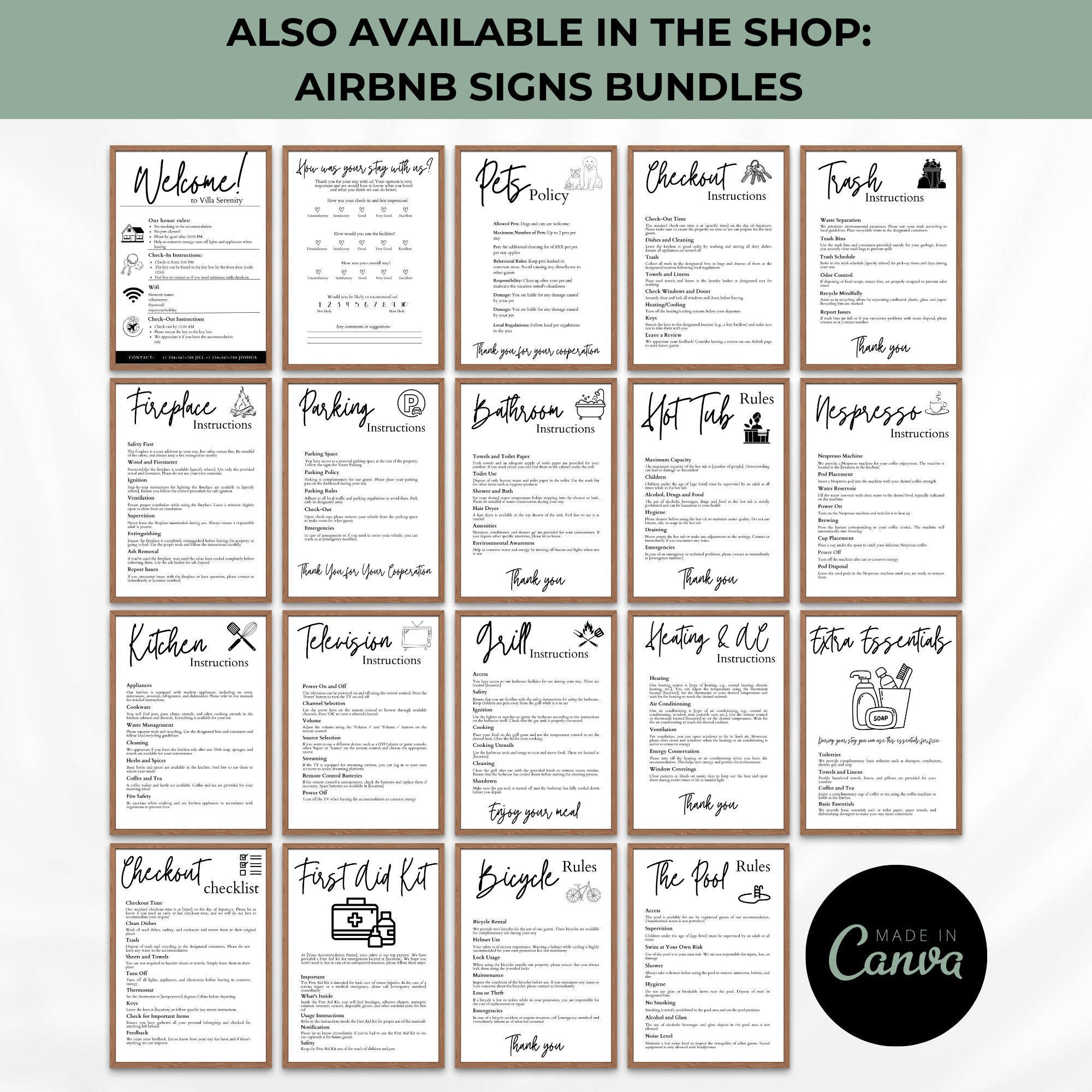 Italian Welcome Sign for Airbnb & VRBO Hosts, Vacation Rental Printable ...