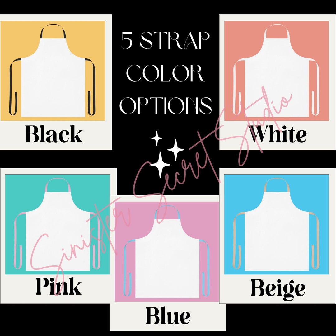 Apron Strap Colors Mockup, Colorway All Over Print Kitchen Apron Mock ...