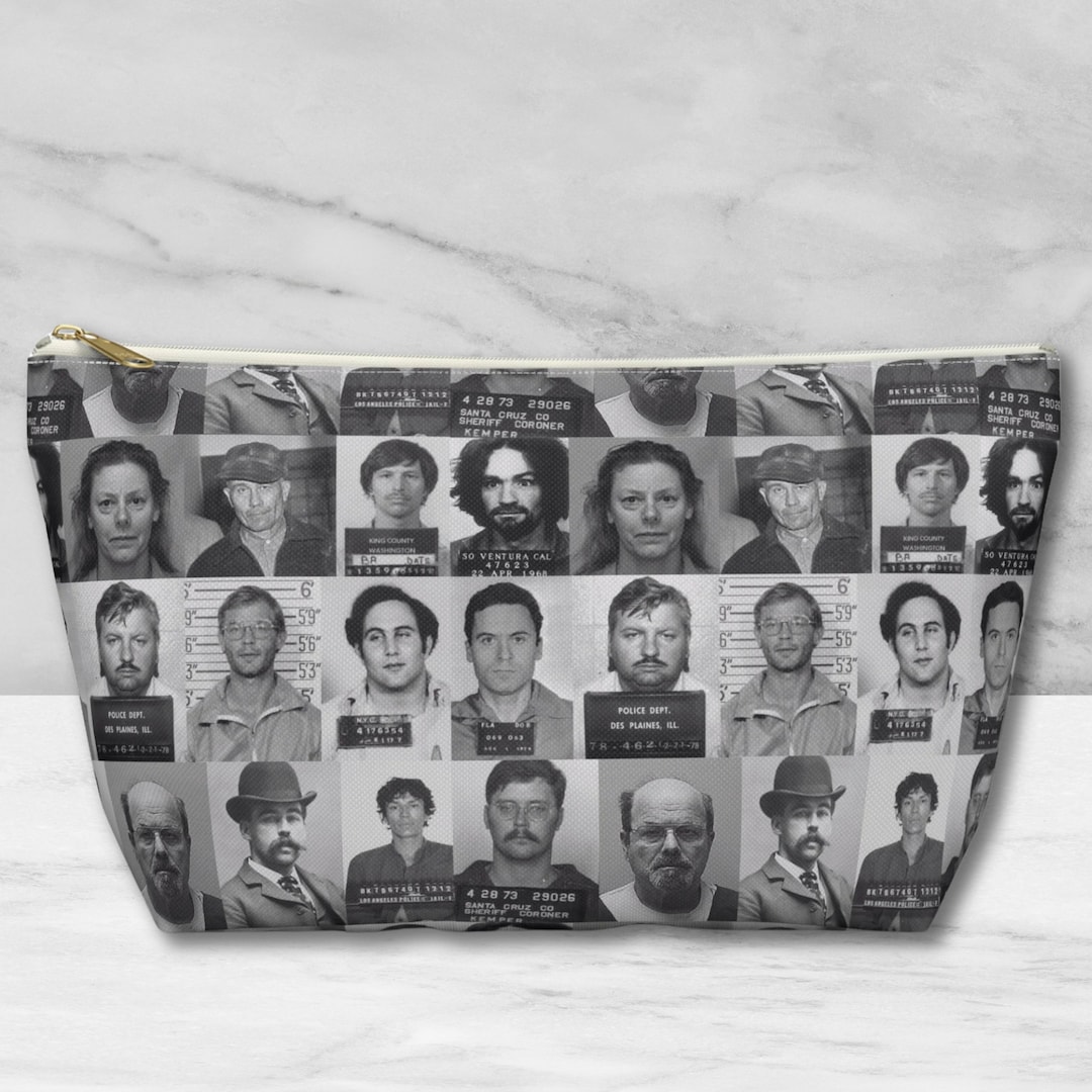 Serial Killer Accessory Pouch, True Crime Toiletry Cosmetic Makeup Bag ...