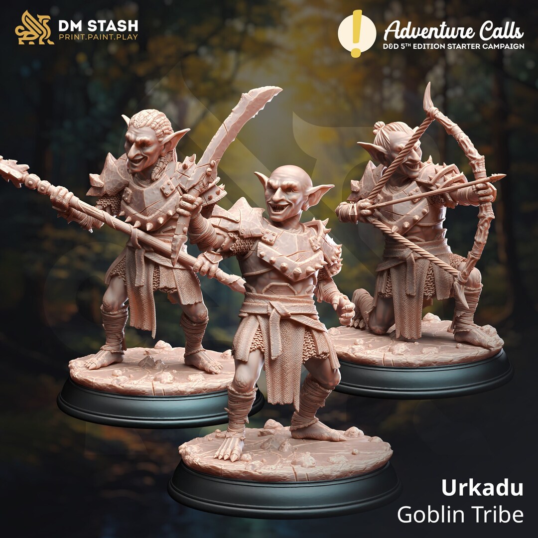 Urkadu Goblins X 3 Creatures DM Stash 5E Fantasy - Etsy