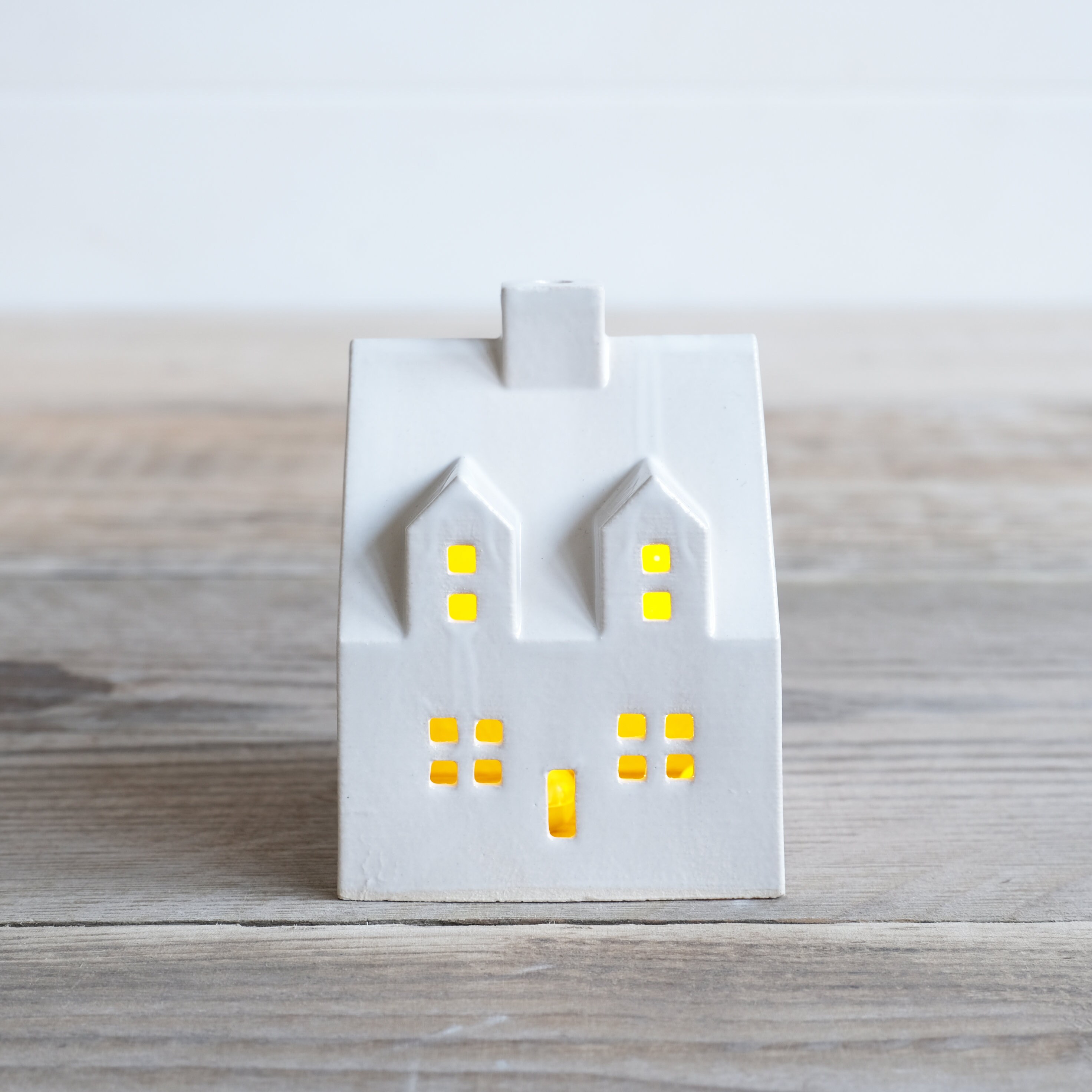 Ceramic Cottage Tealight House, LED Light Holder, Little Ceramic House ...