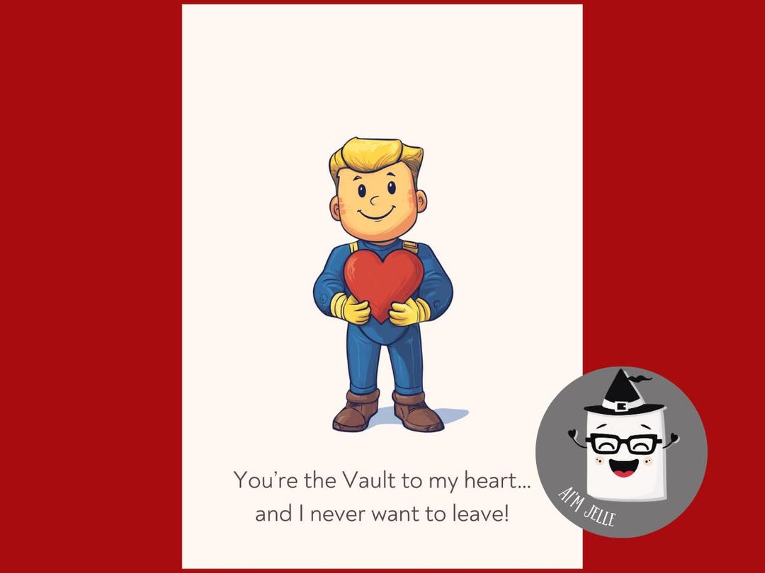 Fallout Valentines Card Youre the Vault to My Heart PNG - Etsy