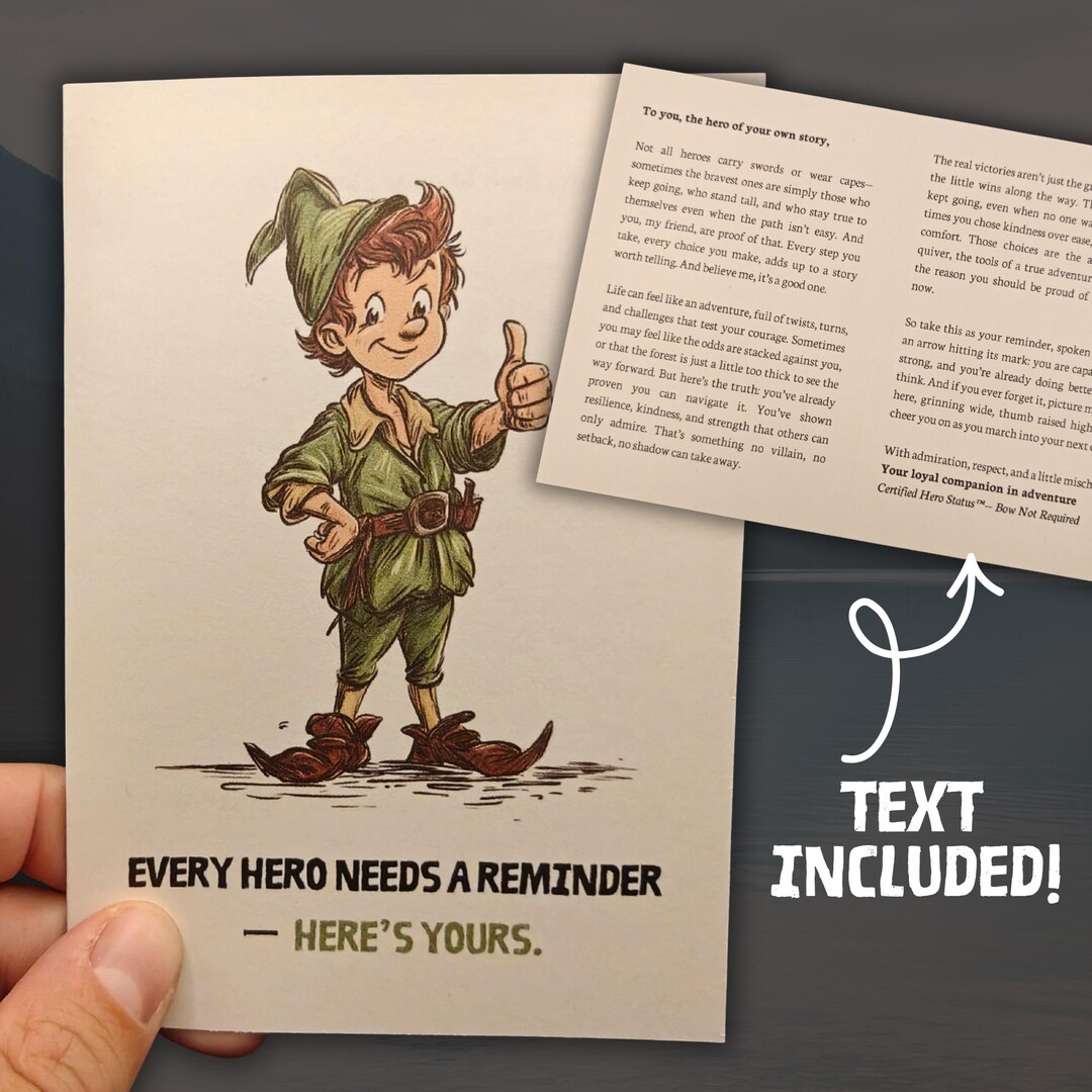 Hero Encouragement Greeting Card – Motivation & Support Greeting Card ...