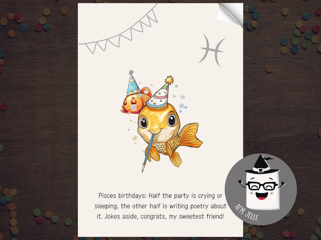 Pisces Birthday Card – A Dreamy & Emotional Zodiac Celebration ...