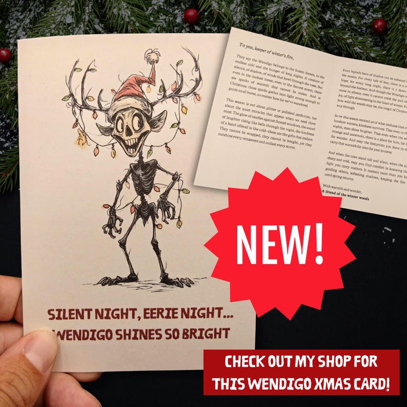 Wendigo Birthday Card – Chilling Cryptid Letter With Personalization ...