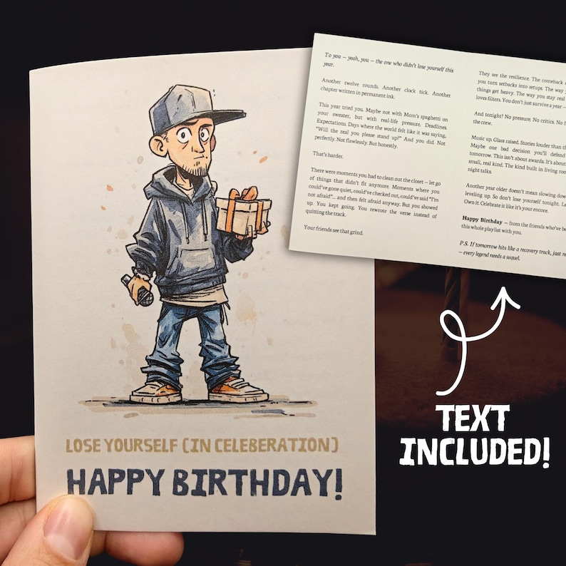 90s Hip Hop Birthday Card, Rapper Inspired Greeting, Music Fan Gift - Etsy