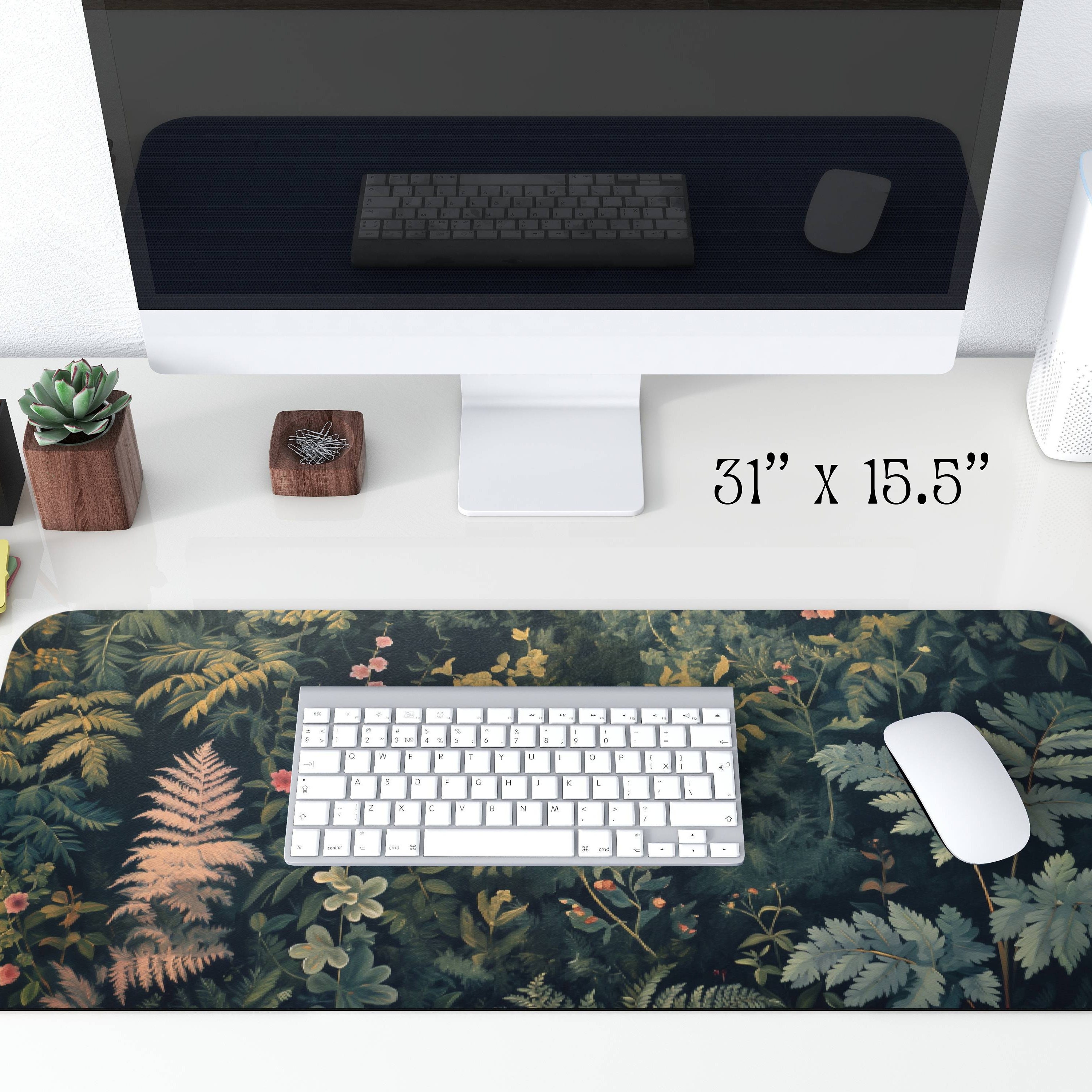 Cottagecore Desk Mat, Floral Desk Pad, Wildflower Desk Mat, Plant Desk ...