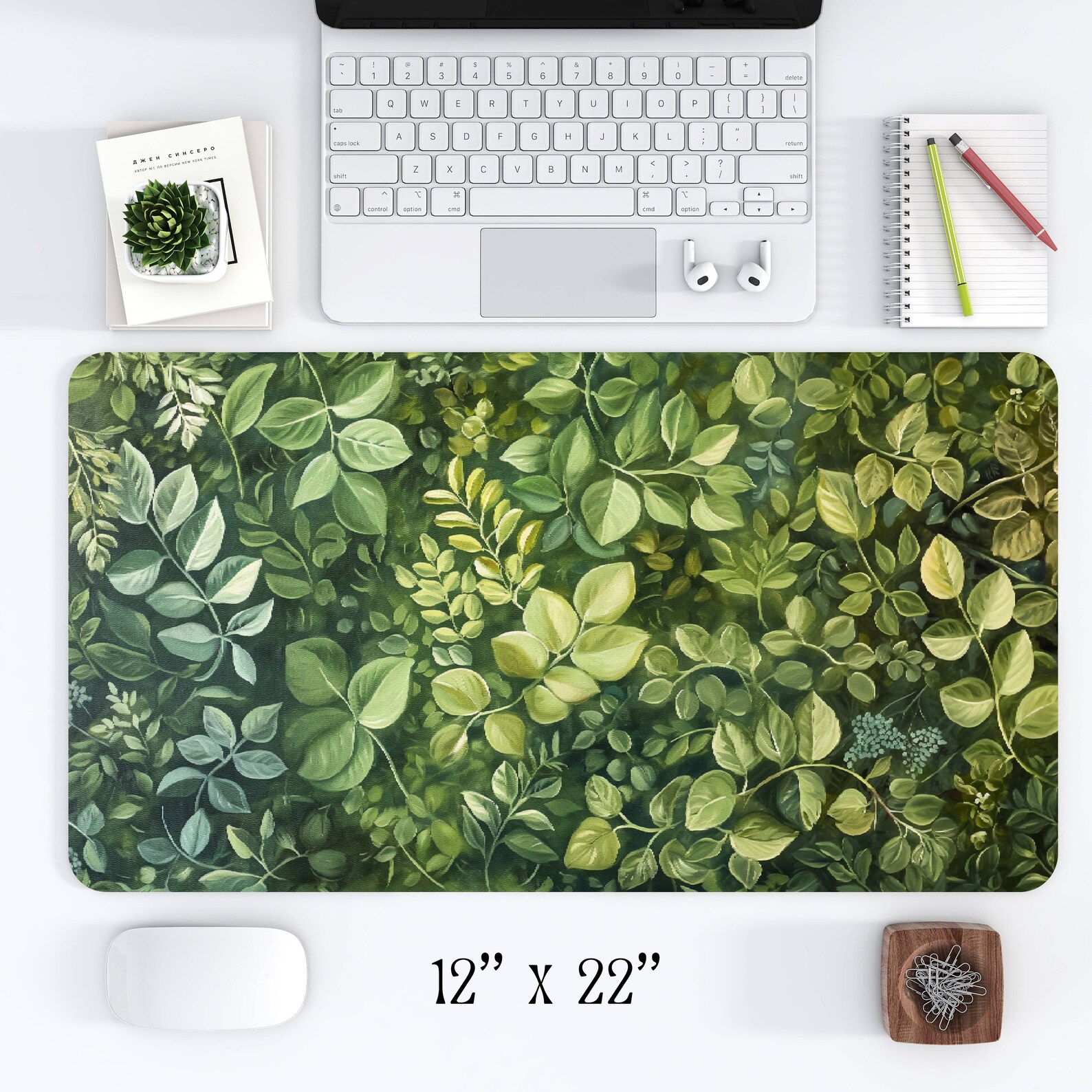 Cottagecore Desk Mat, Nature Desk Mat, Green Desk Mat, Botanical Desk ...