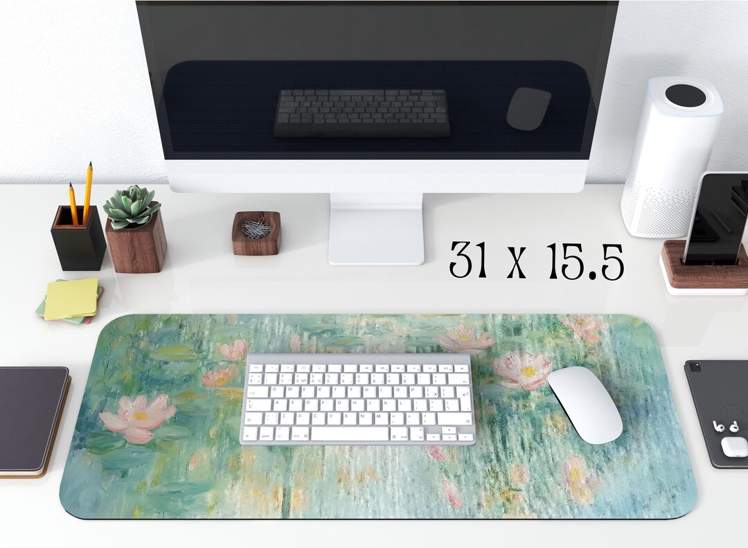 Floral Desk Mat, Cottagecore Desk Mat, Artsy Desk Mat, Gift for Office ...
