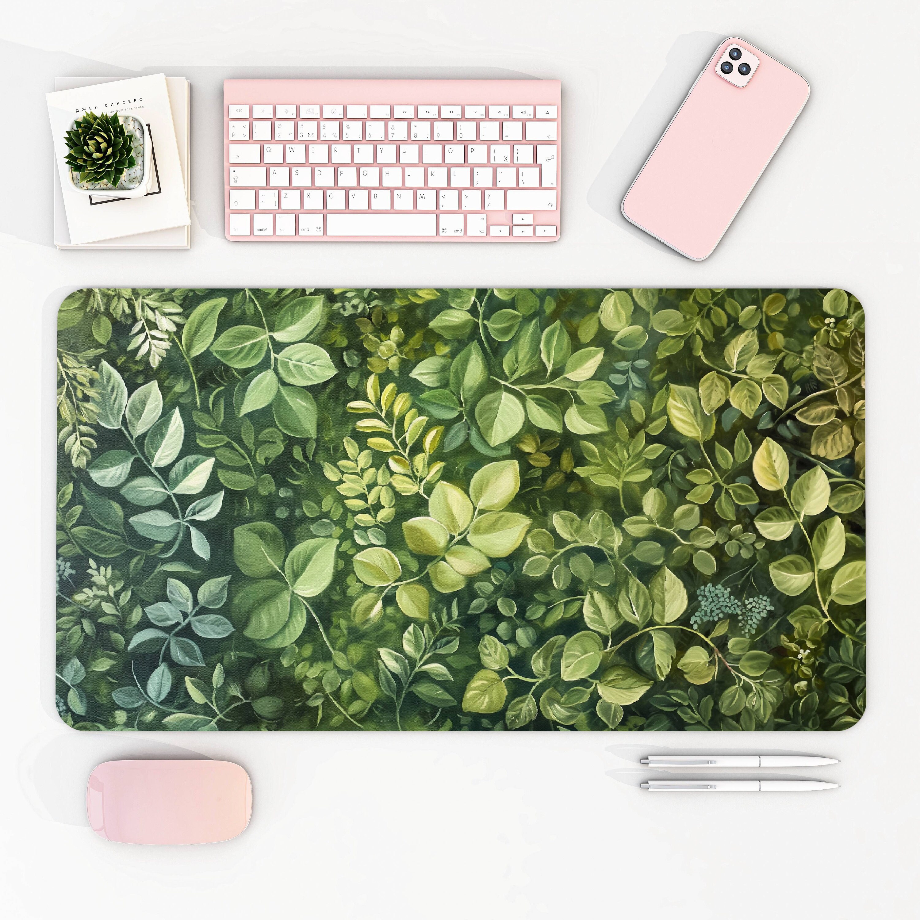Cottagecore Desk Mat, Nature Desk Mat, Green Desk Mat, Botanical Desk ...