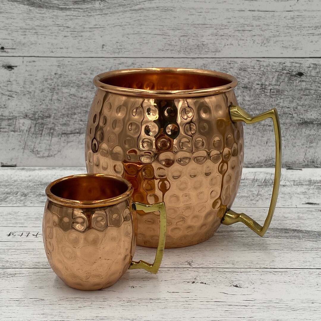 Handmade Copper Shot Glass Set of 4 2oz Hammered With - Etsy