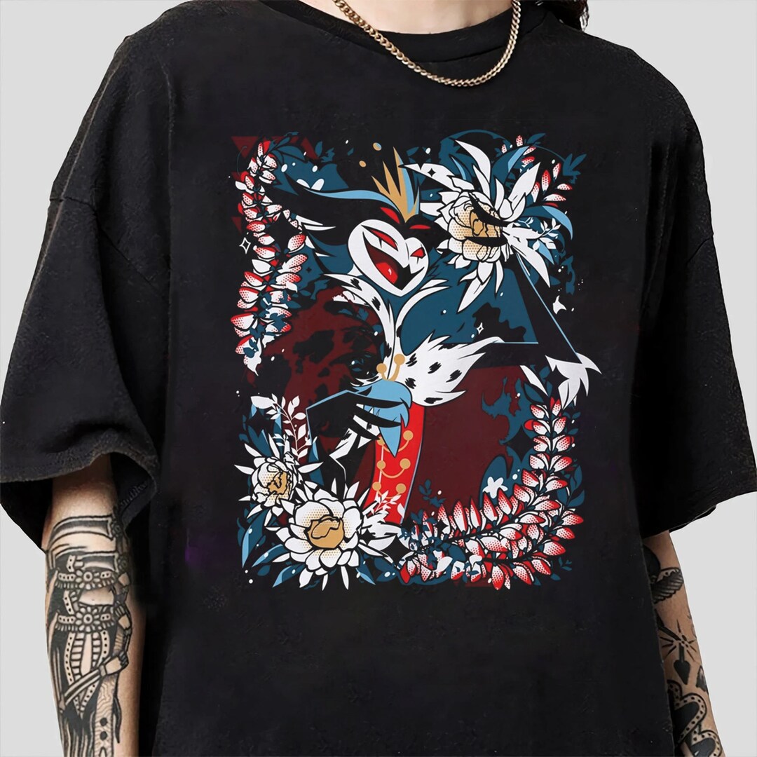 Stolas Flower Shirt, Stolas Helluva Boss Characters, Hazbin Hotel ...