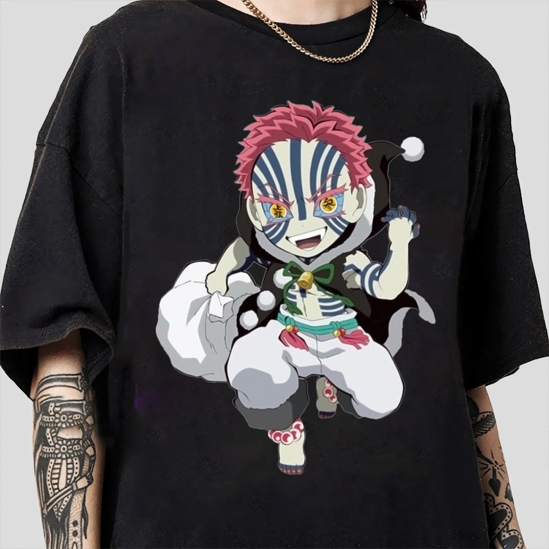 Akaza Chipi Cute T-shirt Black Tshirt All Size, Anime Shirt, Anime ...