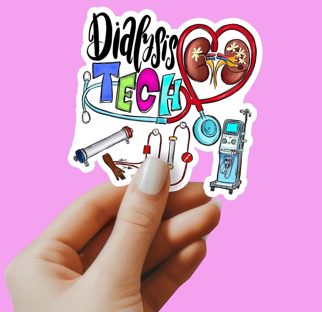 Dialysis Tech Sticker, Dialysis RN Sticker, Laptop Sticker, Laptop ...