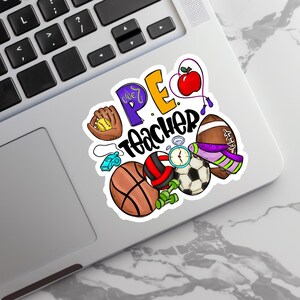 Physical Education Teacher Sticker, PE Teacher Sticker, Laptop Sticker ...