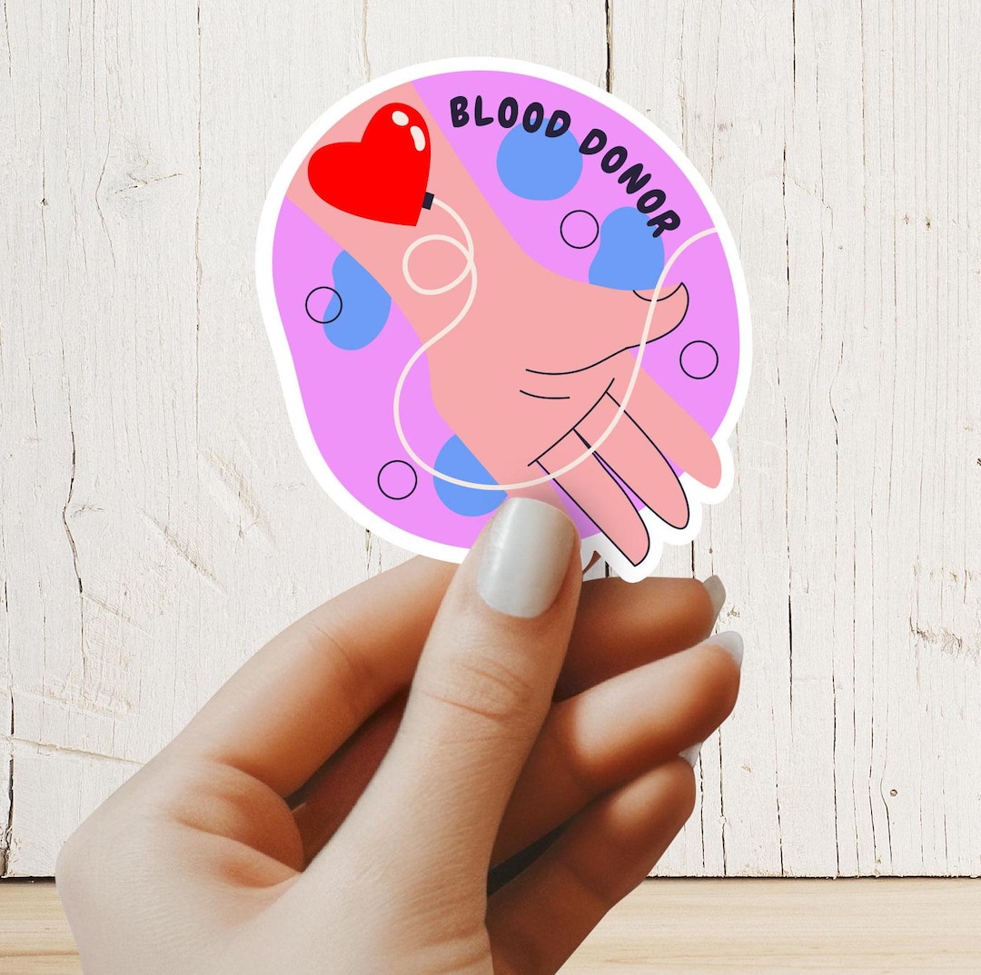 Blood Donor Sticker, Laptop Sticker, Tumbler Sticker, Water Bottle ...